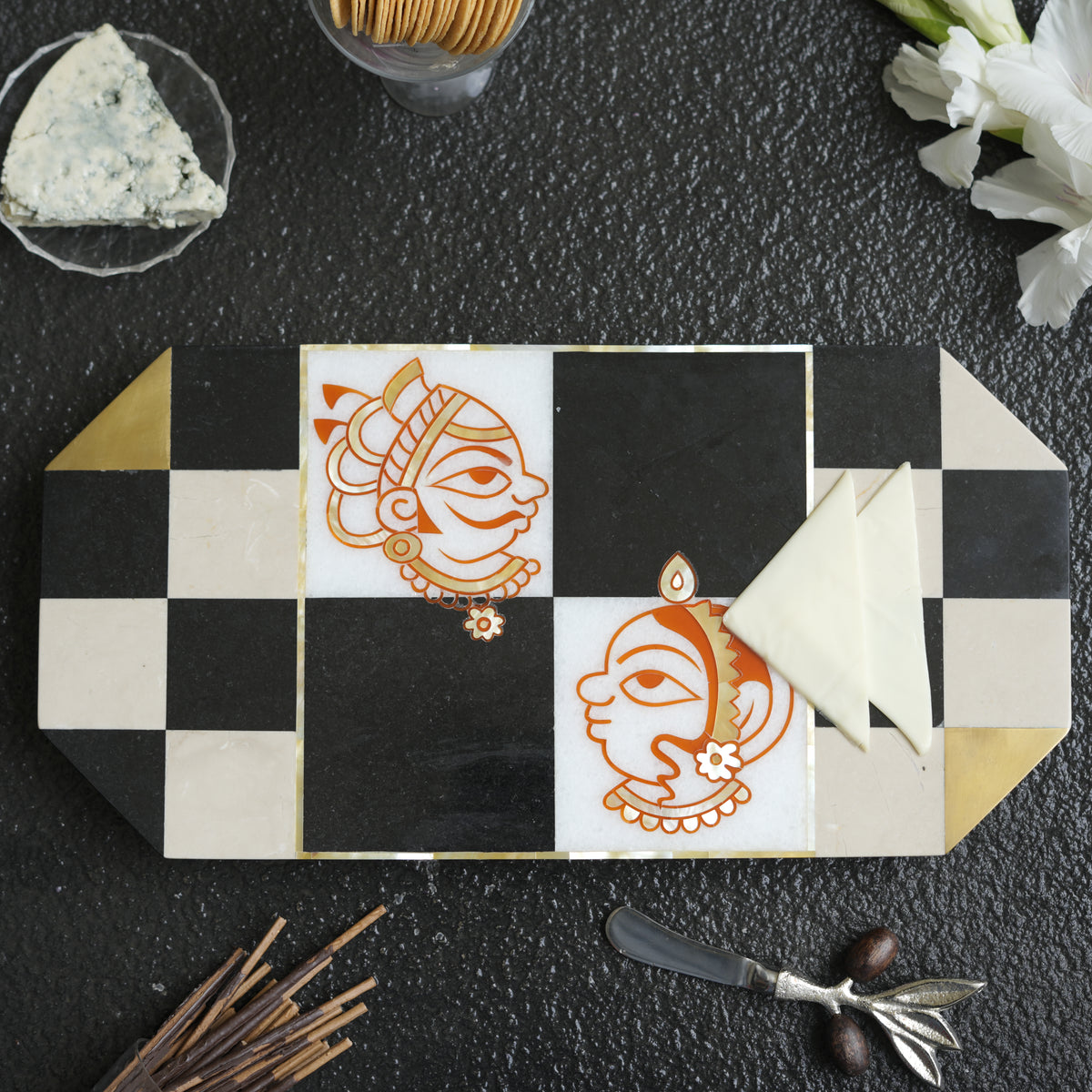 Marble Inlay Cake & Cheese Platter - Byah – Kaunteya