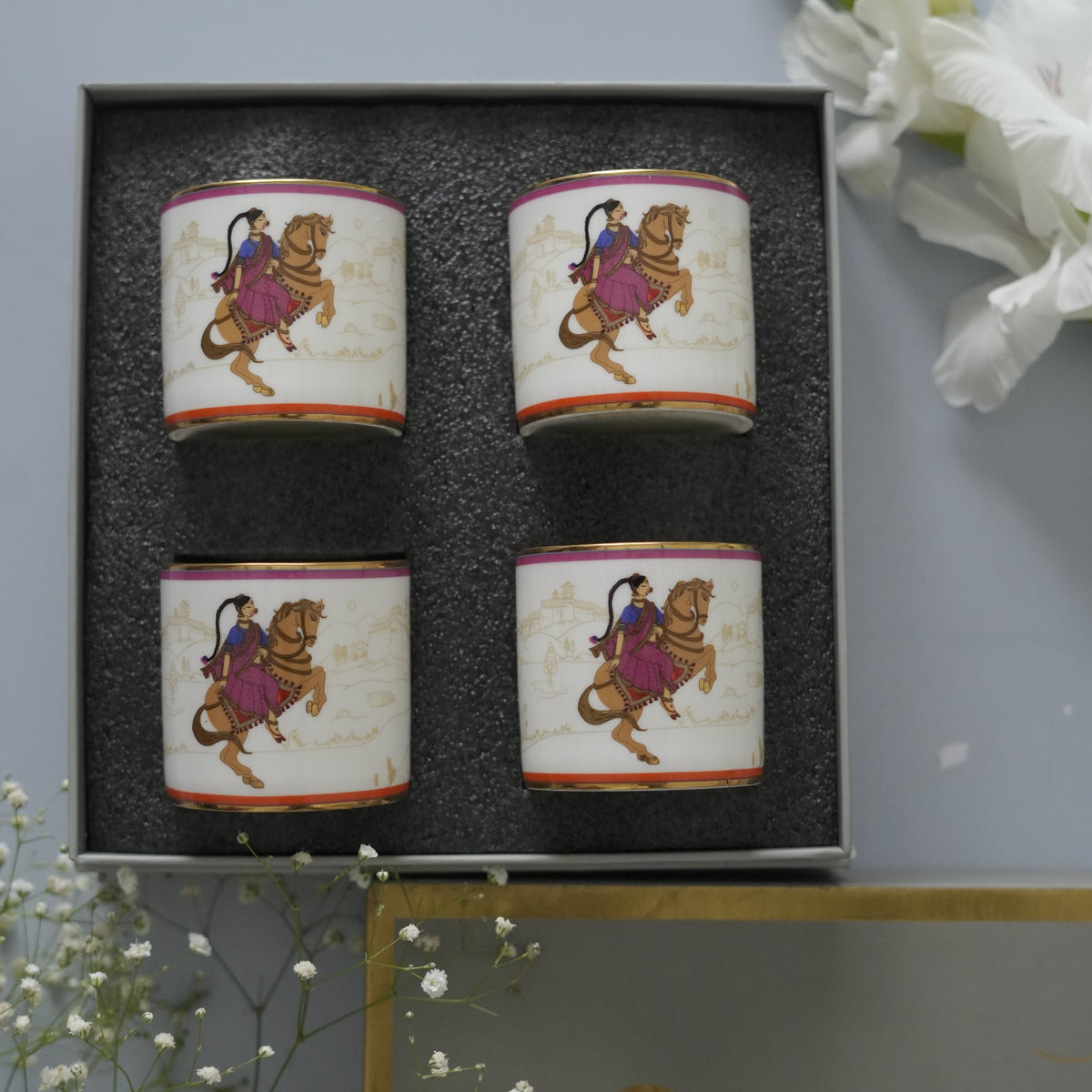 Classic Gift Set Shakti- Mini Tea Mugs Pink (Set Of 4) – Kaunteya