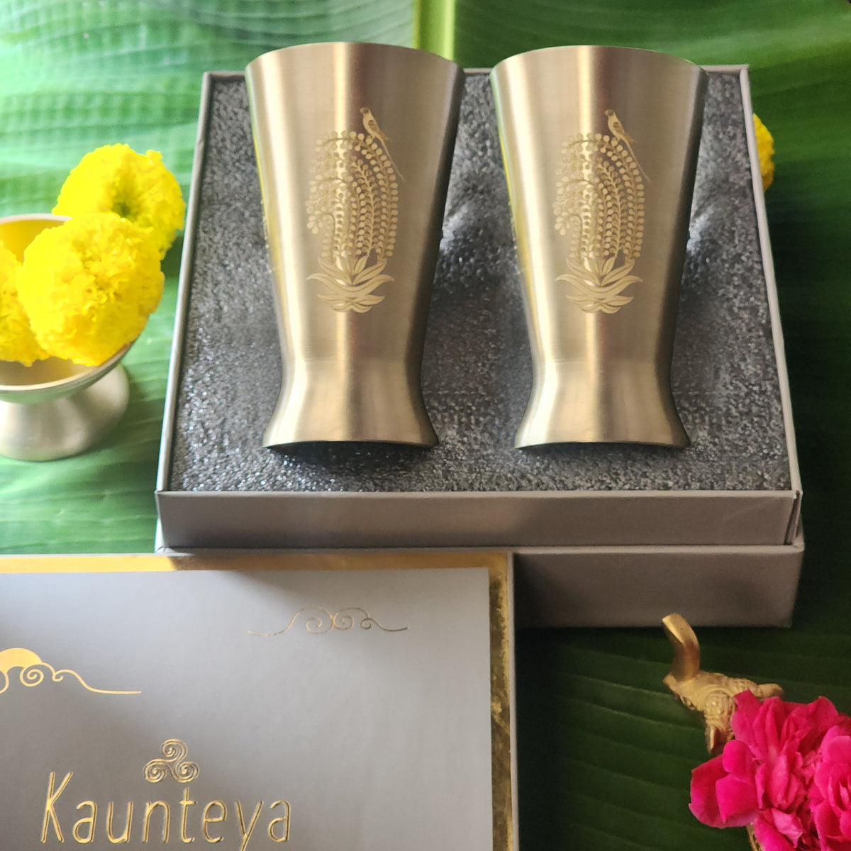 Gift Set Kansa - Kadamba Lassi Glass Set (Set of 2) – Kaunteya